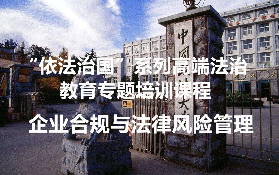 【法大】企业合规与法律风险管理