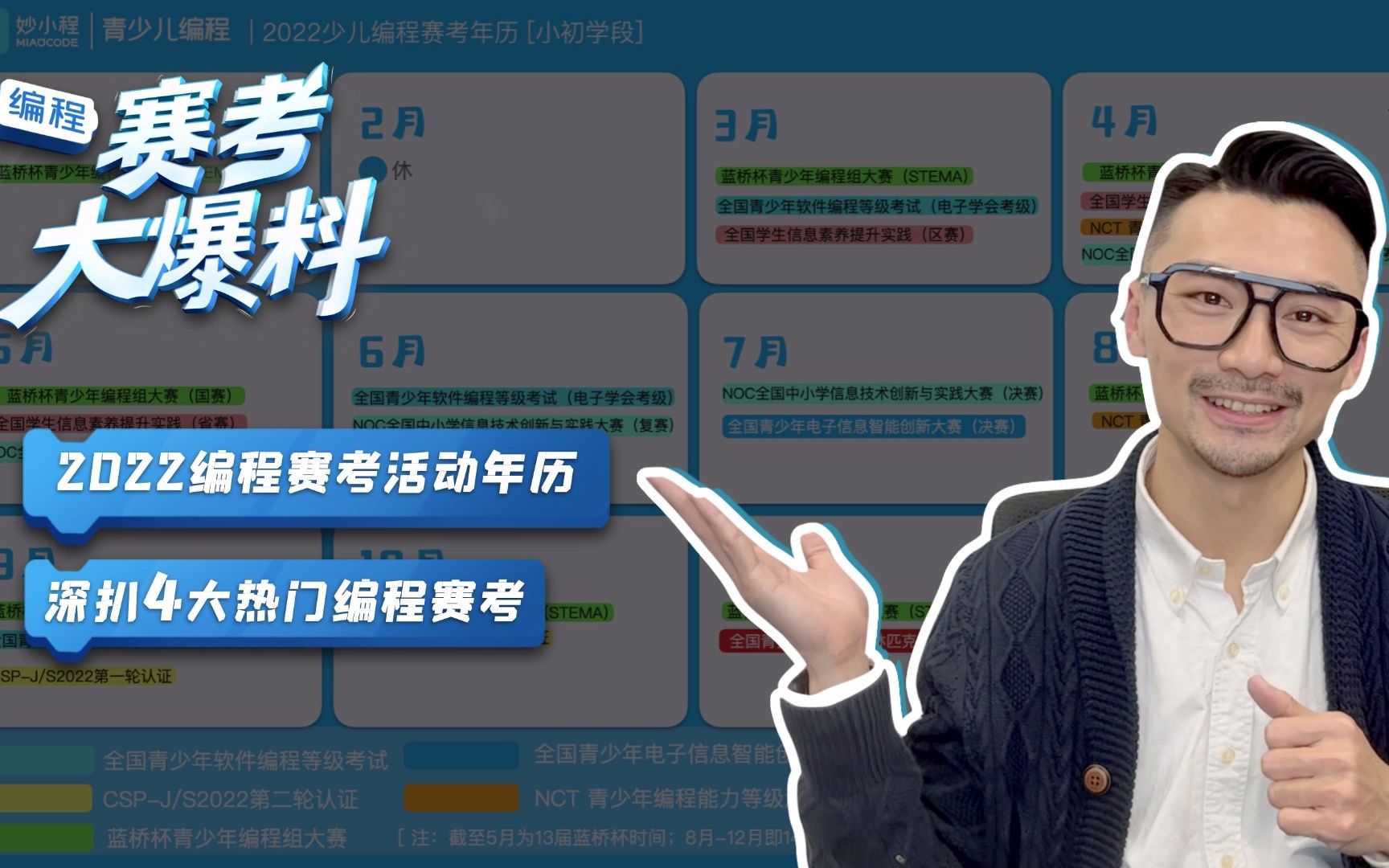 2022少儿编程赛考年历出炉!@三七互娱妙小程少儿编程 #编程赛考大...