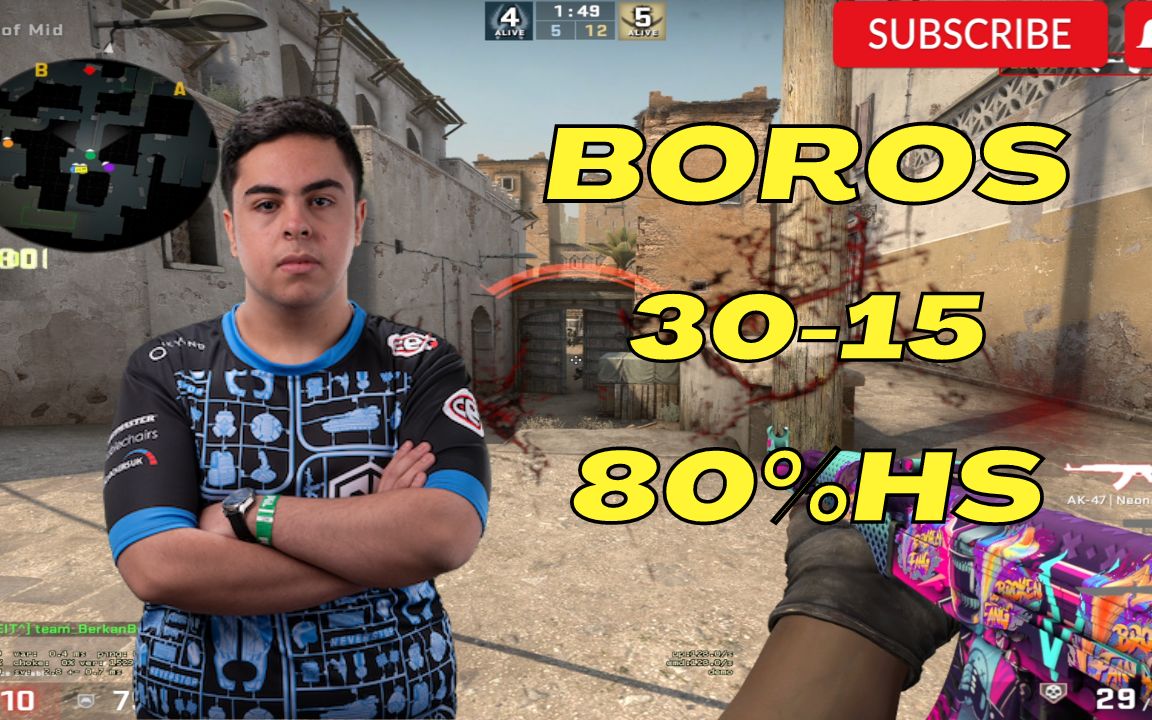 80%爆头率!BOROS(30-15) Dust2 POV @ FACEIT天梯 2022.11.15