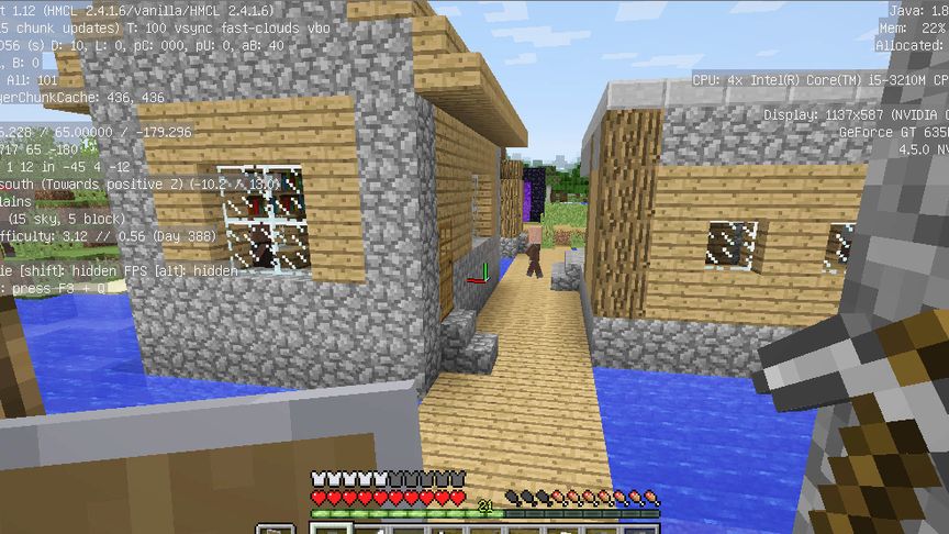 nor叔 我的世界萌新生存 45 迷路后发现又一个村庄