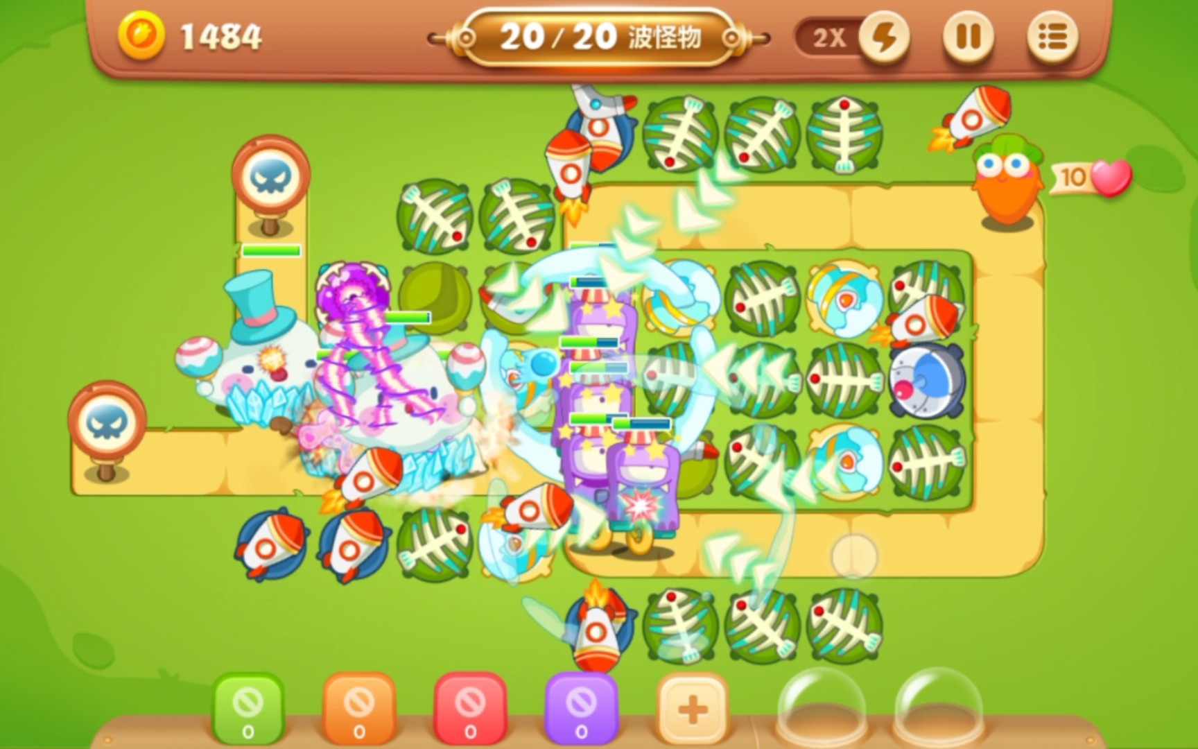 【保卫萝卜3】2022游乐场大作战第6关 金萝卜与道具全清 (含翻车彩蛋)