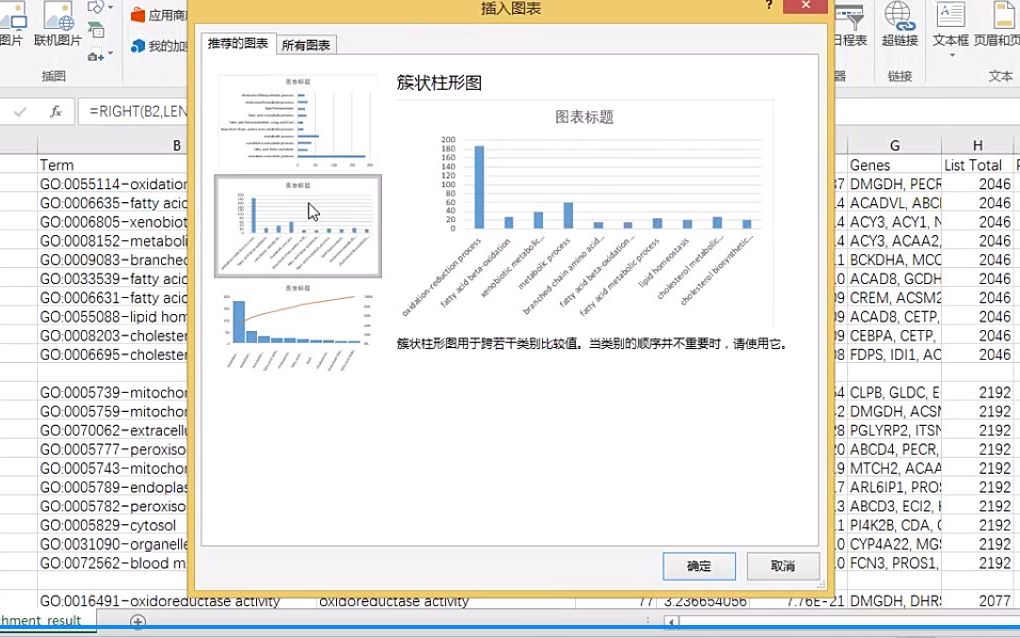 基因富集工具DAVID介绍(四)-GO富集分析及柱形图展示