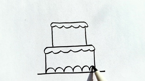3715. 蛋糕怎么画?创意简笔画,蛋糕简笔画,少儿创意美术,美食绘画