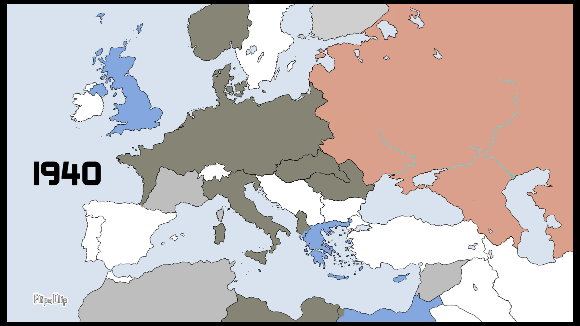 第二次世界大战地图战线动画(上)