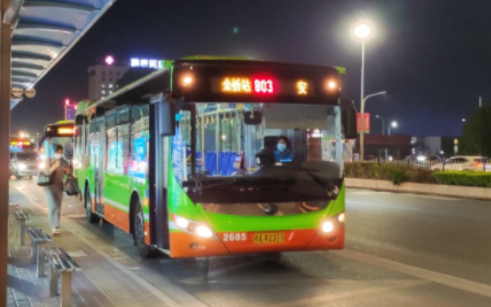 南宁邕城公交803路(安吉客运站→金桥站)全程原速夜间pov