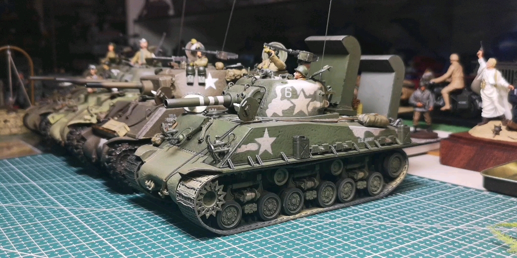 铁馒头聚会——MP (FOV) 1/32 四款谢尔曼坦克合金成品模型合影