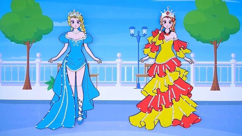 公主手绘动画系列:彩虹公主动画之公主的新裙子