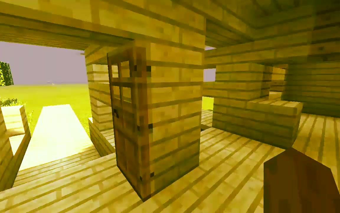 我的世界:材料太少只有两种木头?没关系我们就用两种木头造房子