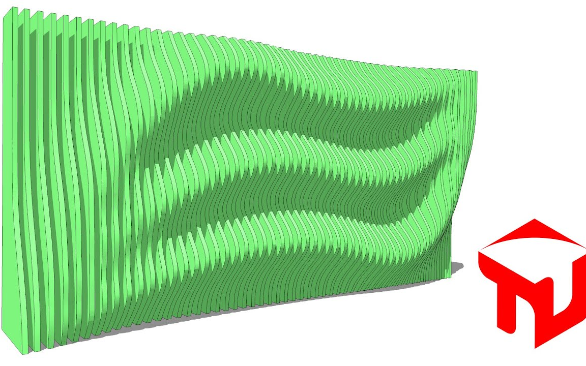 sketchup 做个文化墙 作者TutorialsUp