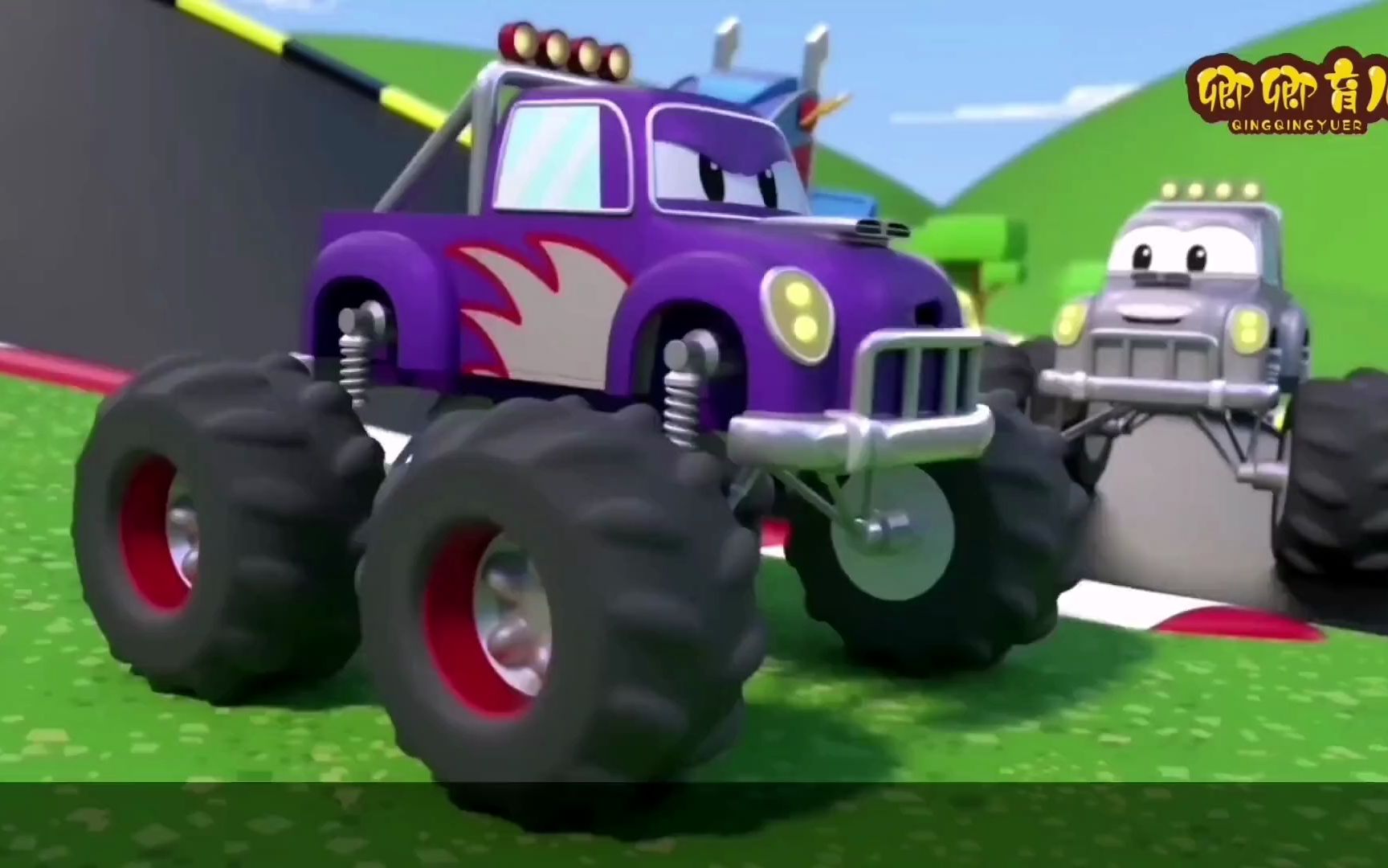 汽车动画—《失控的汽车》#儿童动画 #汽车动画#英语启蒙#动画#工程...