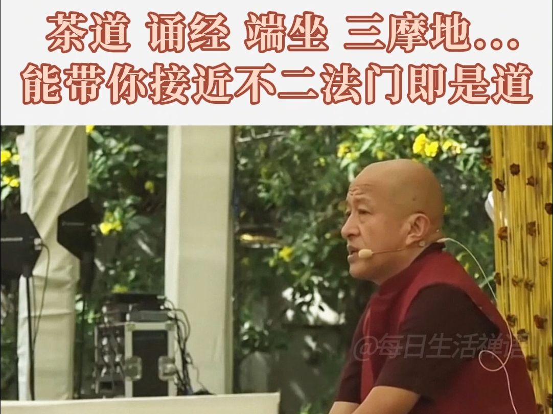 ...种“工具”和“教义”,任何带你接近不二法门的方法,都是修行的道路,
