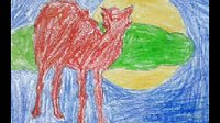 二中学生美术课对比色作业