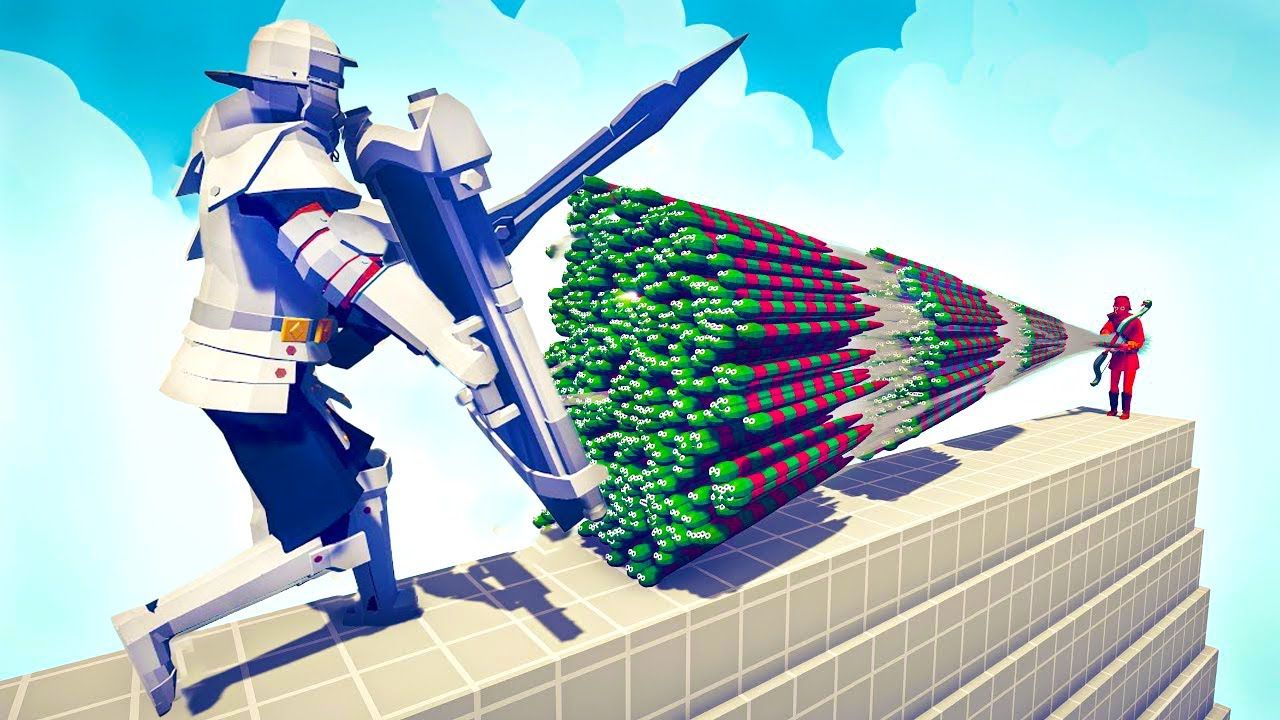 【全面战争模拟器/TABS】镜盾黑暗骑士 VS 神之兵种_单机游戏热门...