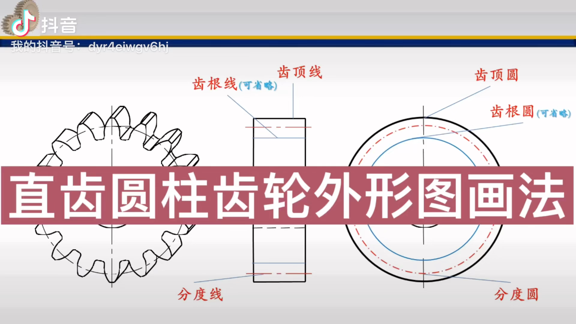 直齿圆柱齿轮外形图画法
