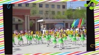 合水乐潘小学花束队在春季运动会开幕式上的表演