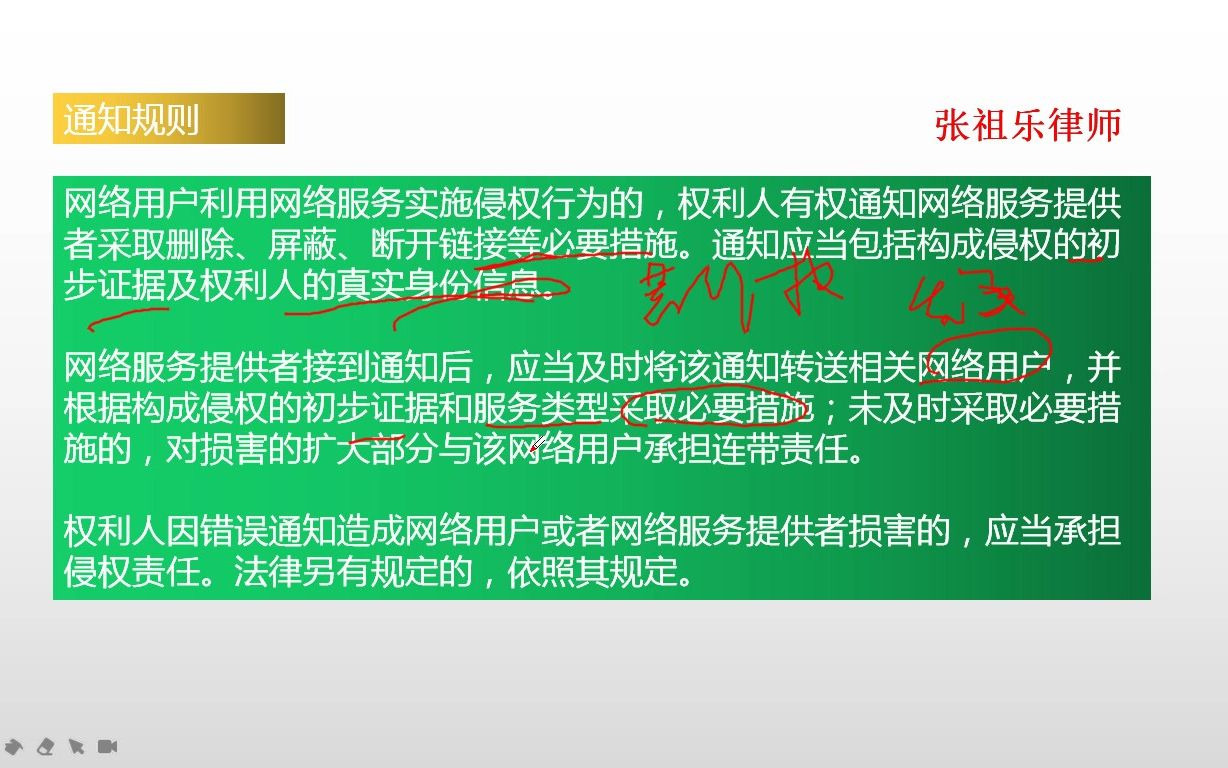 网络侵权责任避风港原则的通知规则与反通知规则