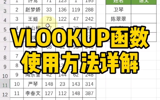 Vlookup 函数的使用