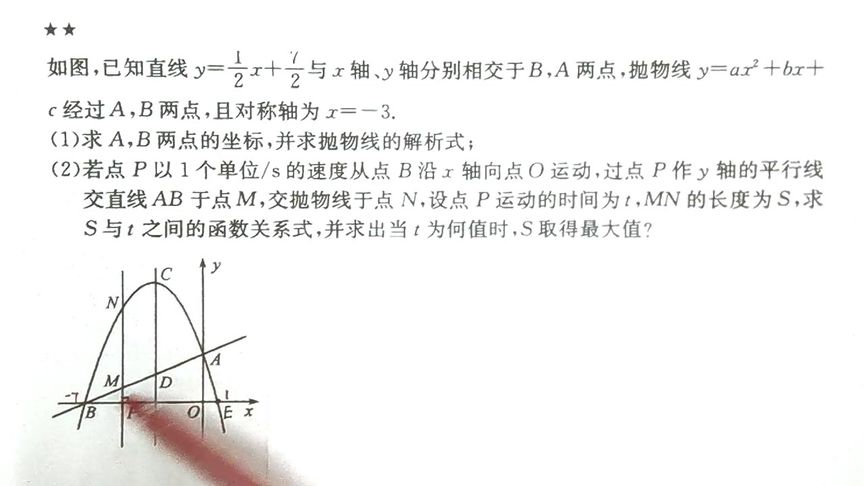 二次函数提优拓展第10题:一次/二次函数/动点问题,思路需清晰
