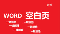 WORD空白页一键删除你敢信?