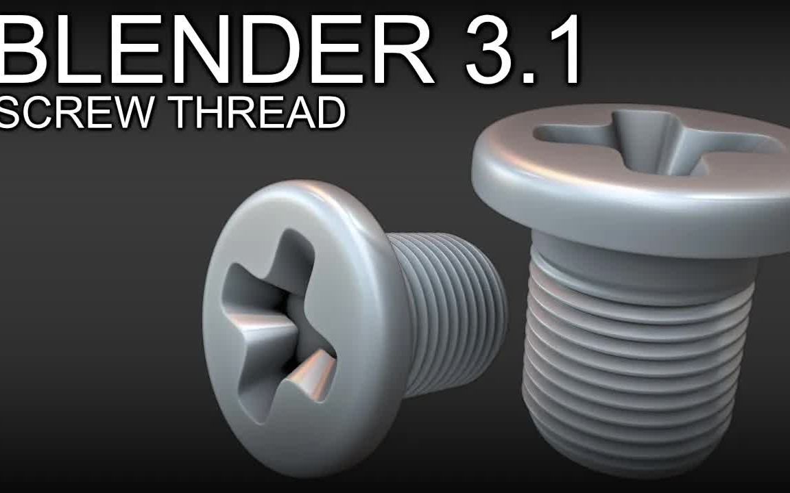 Blender中文版插件 Machin3 M3 工具 建模实战 Blender - 螺纹 螺丝 ...