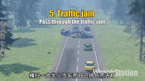 车祸模拟器:交通拥堵无法前进,看看包工头如何处理的