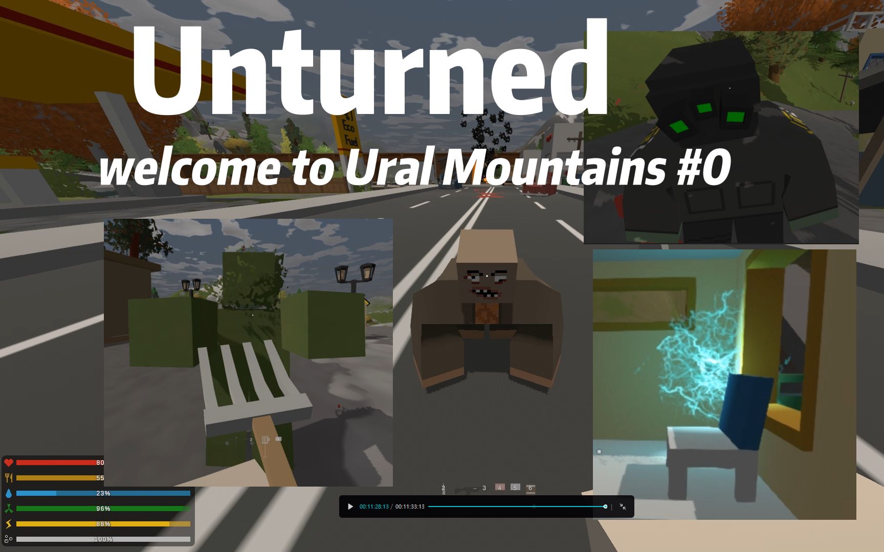 【Unturned|未转变者】试玩困难模式 超难生存地图乌拉尔山脉Ural 这...