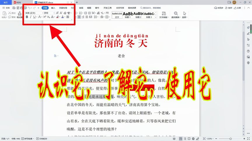 WPS文字“字体”设置01:快速掌握字体、字号、样式等基本设置