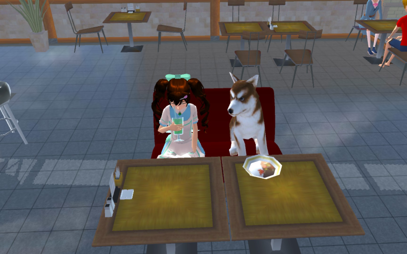 【樱花校园模拟器】教你白吃东西!