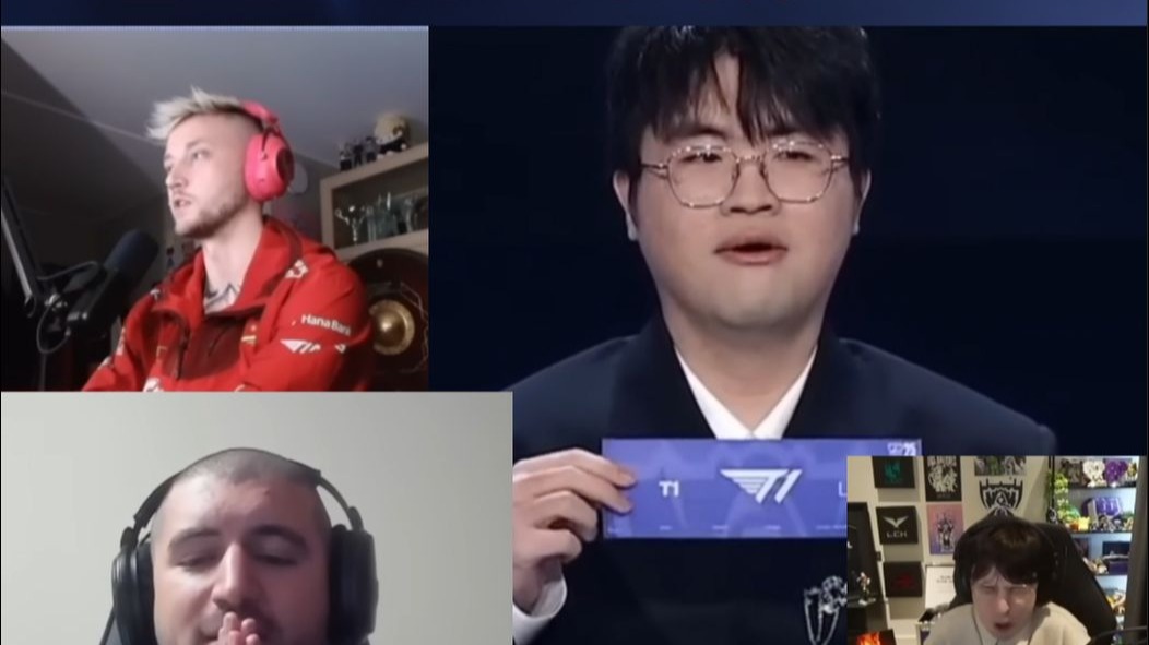 国外主播看姿态抽签:看到AL打T1纷纷说好签_游戏热门视频