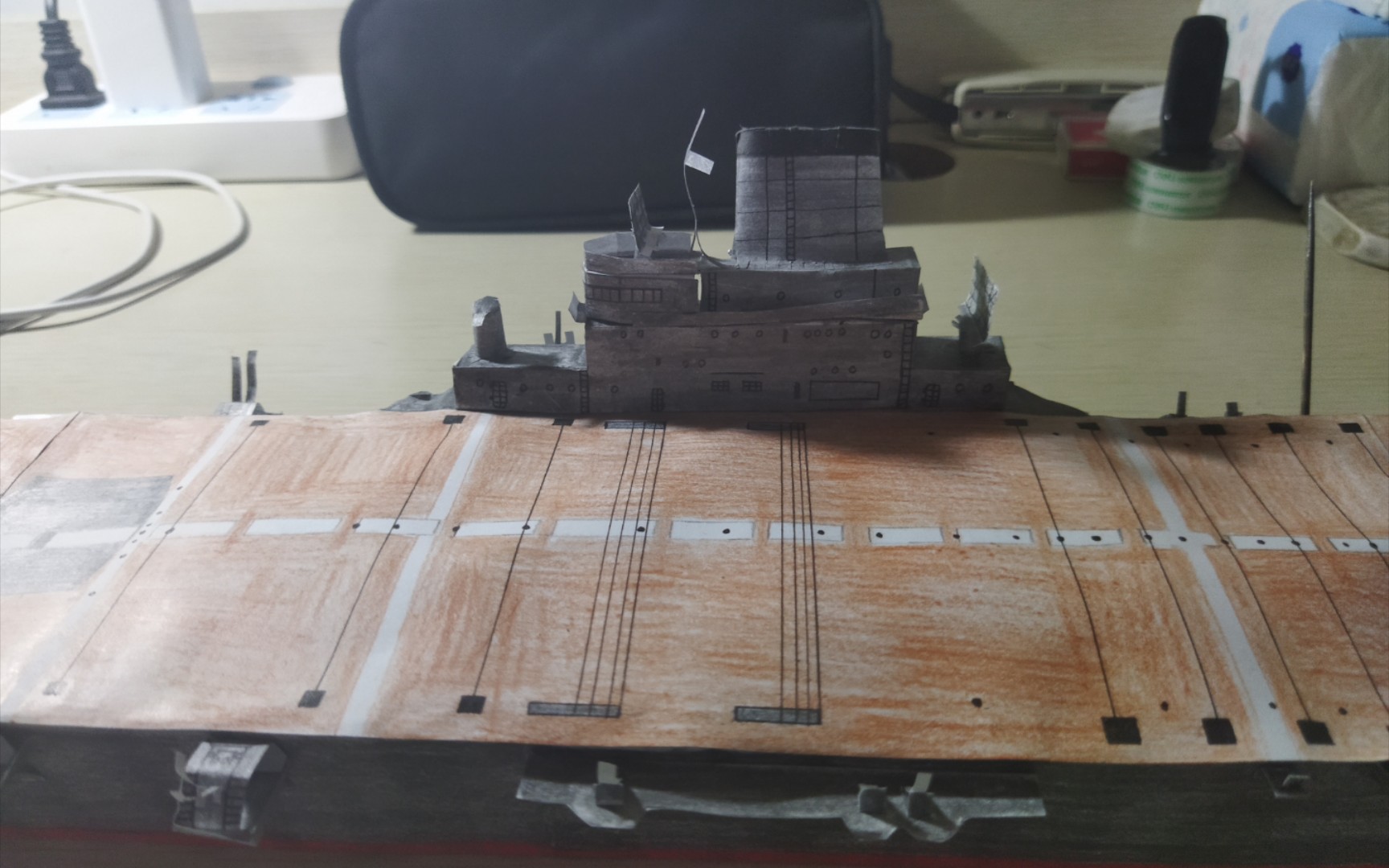 【纯手绘军舰纸模型】大凤级航空母舰大凤号