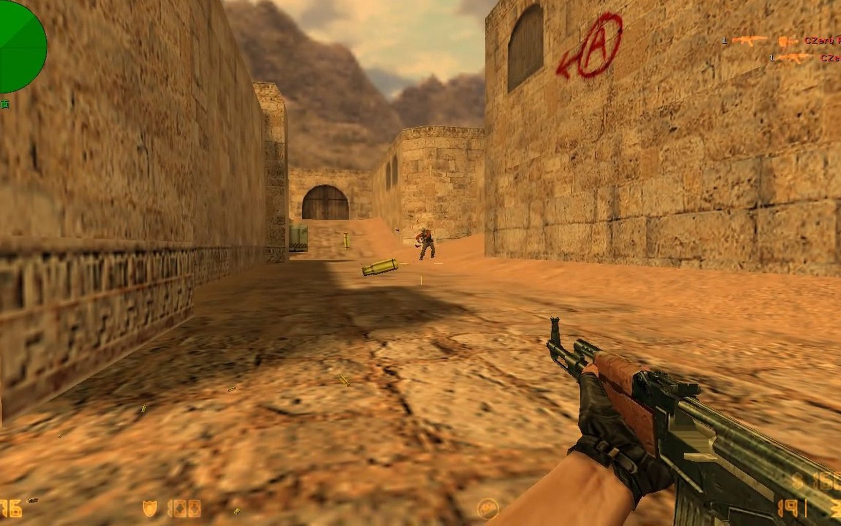 【CS1.6】AK47[ct警察]一个打十个Bot最高难度零点行动