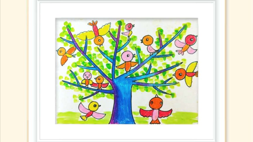 儿童美术|亲子绘画入门 如何画小鸟 幼儿园教学