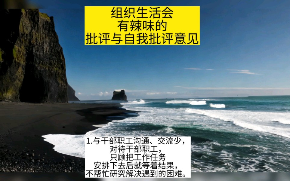 组织生活会有辣味的批评意见