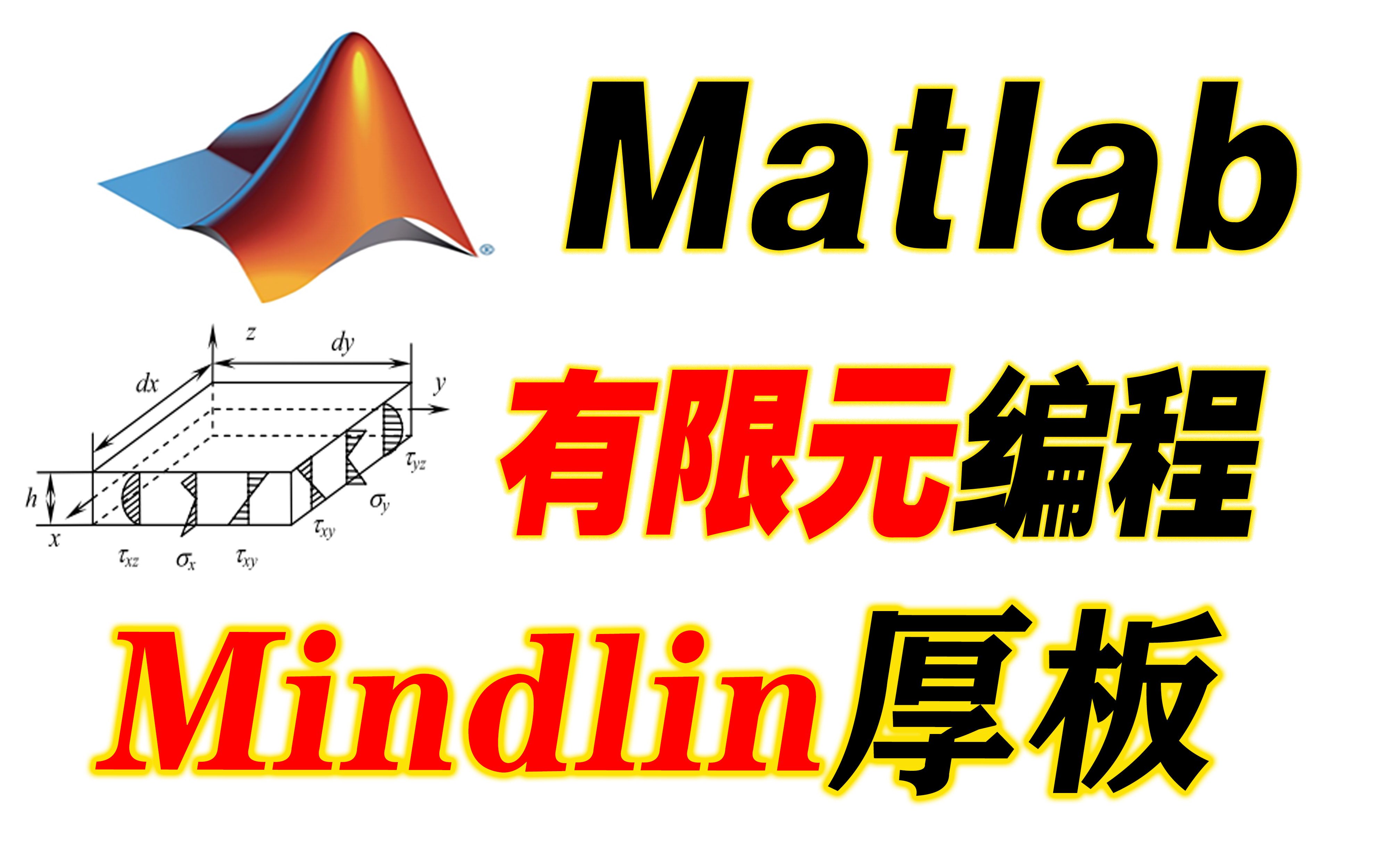 (试听)mindlin厚板理论及matlab有限元编程/参数单元/高斯积分/kirchhoff...