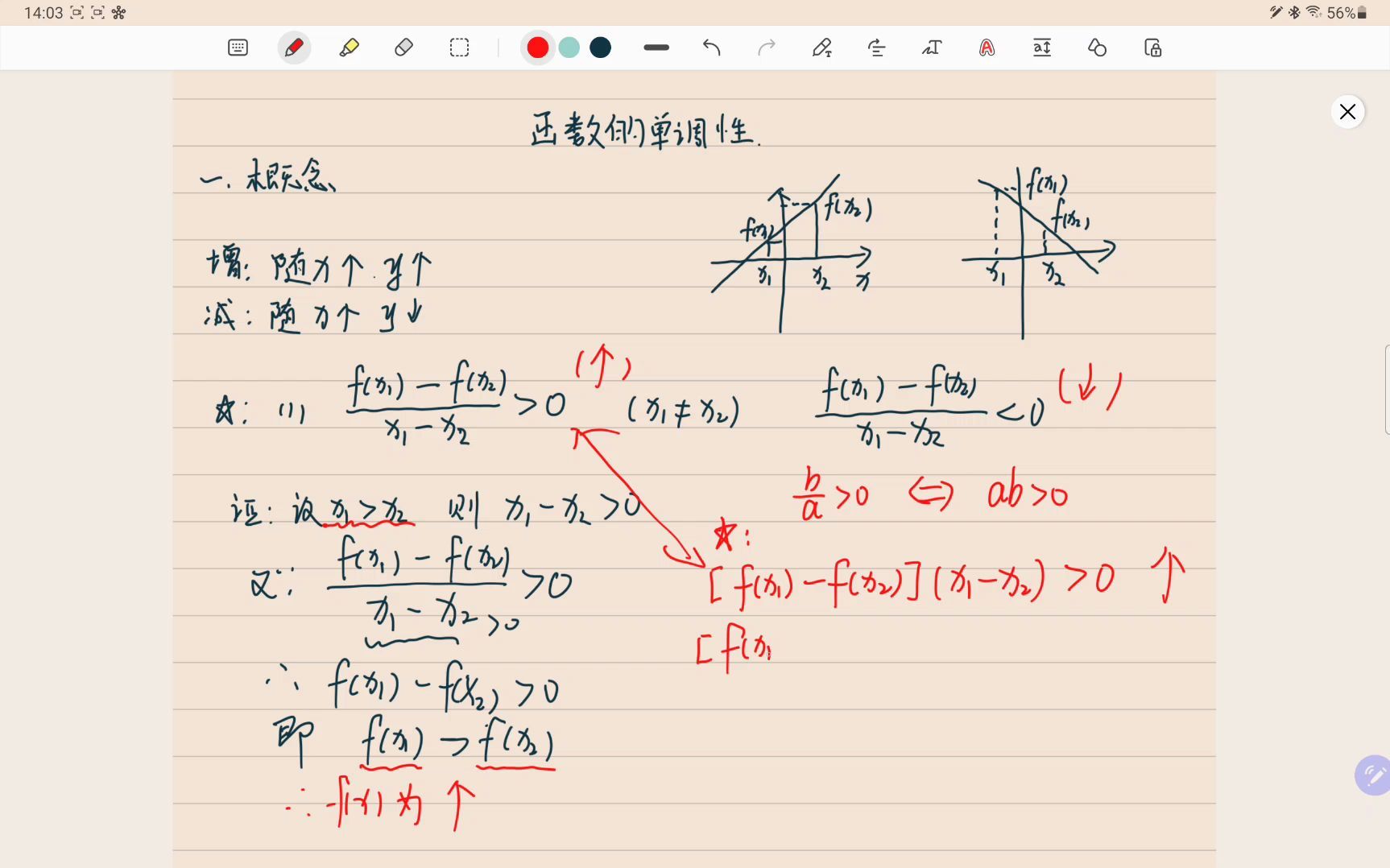 《高中数学》函数的单调性必修一
