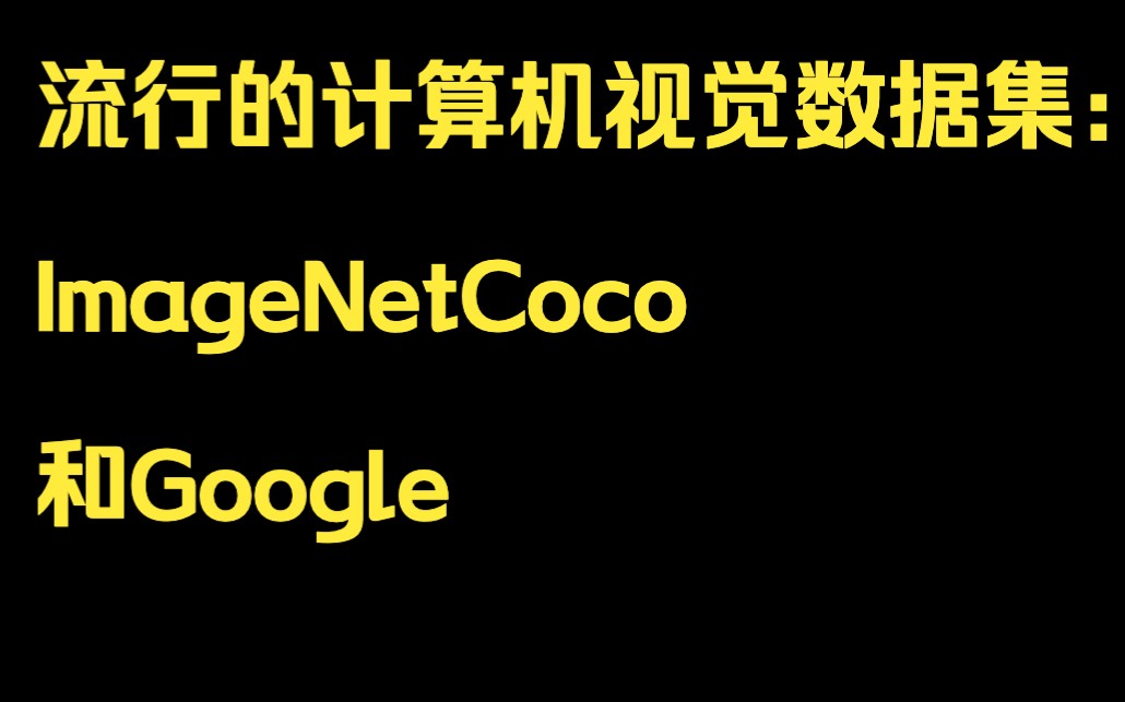 29、流行的计算机视觉数据集:ImageNetCoco和Google 深度学习