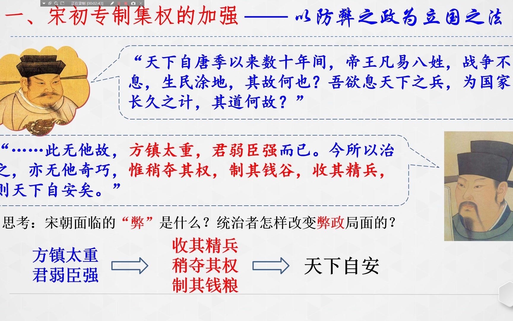 必修上·第9课·两宋的政治与军事(上)