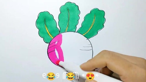 一家三口比赛画萝卜,创意简笔画,儿童画,亲子绘画