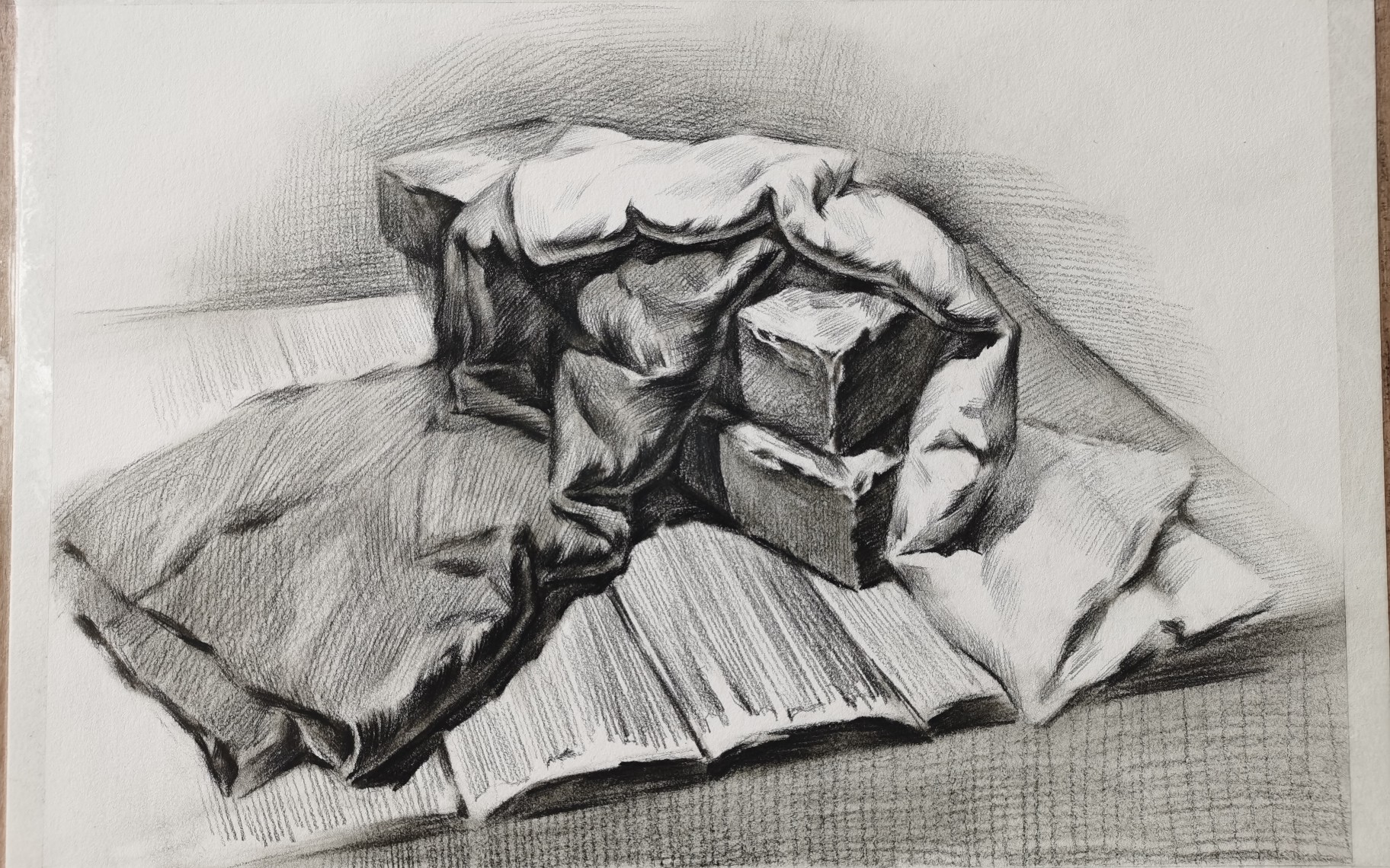 素描:衬布与桌面(1)
