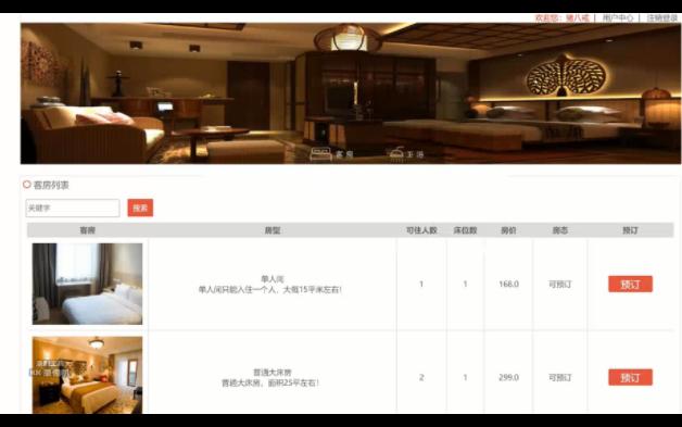 基于SSM酒店预定管理系统