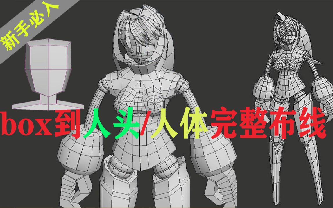 3DMAX人物角色建模:超完整3D人头到人体角色建模布线教程(上)
