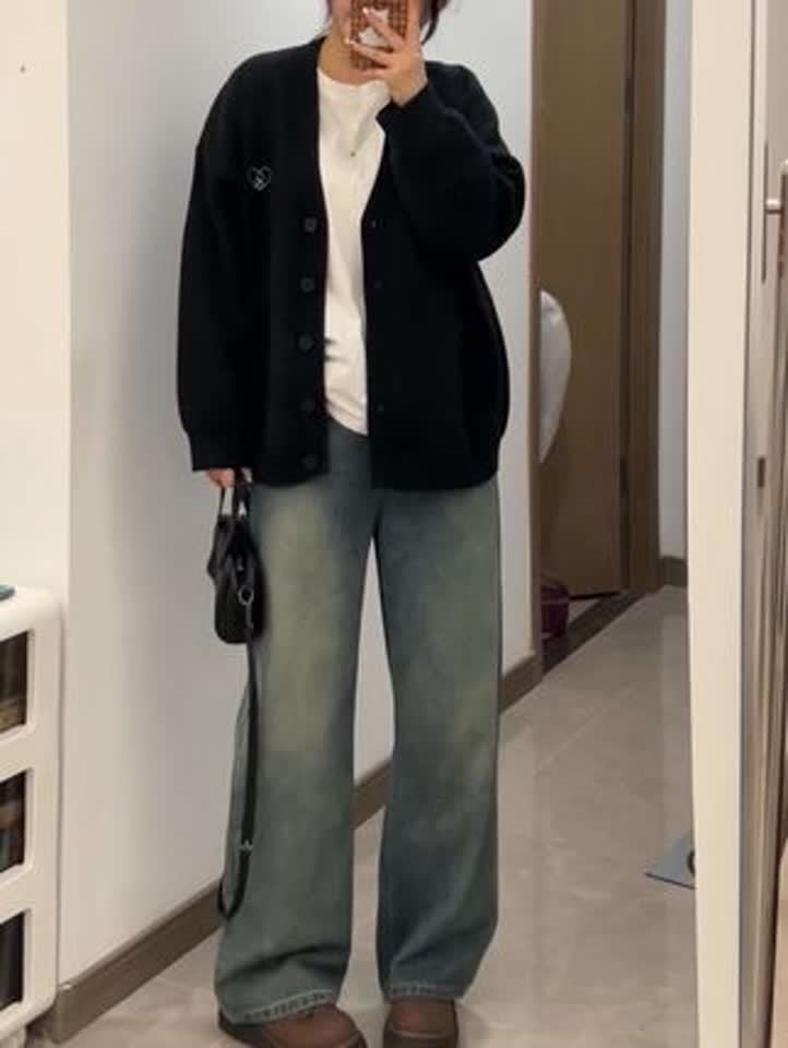 这针织开衫真的相当可以秋冬新款