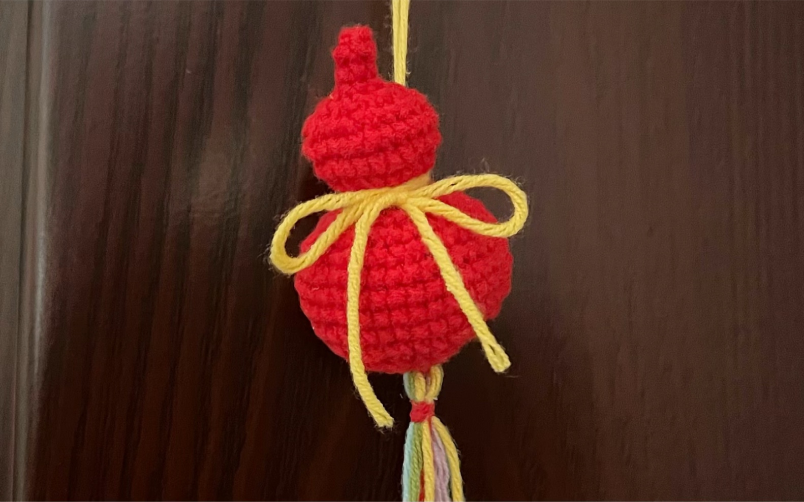 钩针葫芦(福禄)编织教程及图解,简单易学可做挂件、装饰品、礼物等