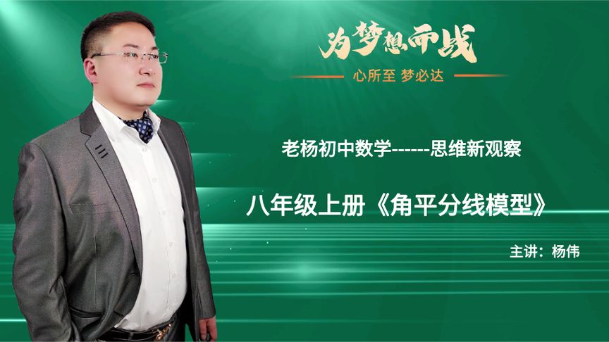 013老杨初中数学八年级上册思维新观察《角平分线模型》