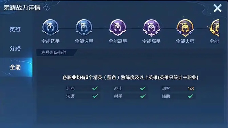 王者荣耀全能选手怎样设置?