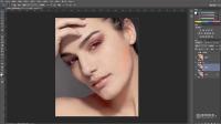 PS人像后期磨皮学习 污点修复画笔工具修皮肤 PS直方图修皮肤 曲线...