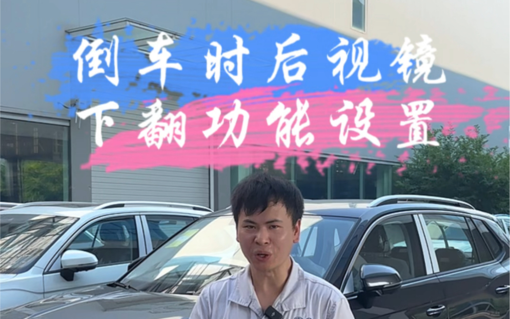 倒车后视镜下翻功能设置方法