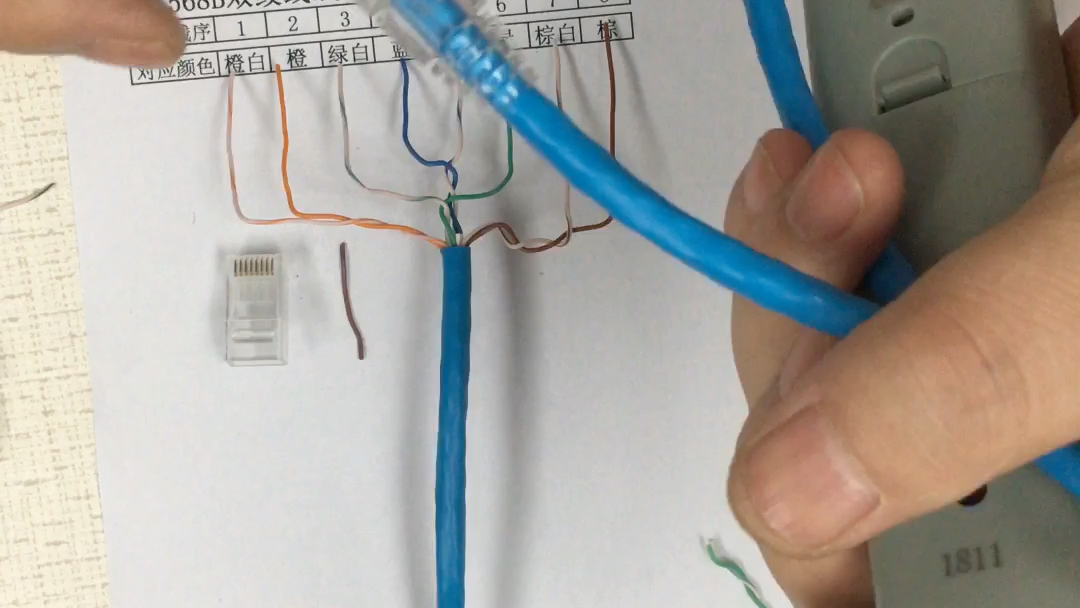 弱电网络(康普SL)模块安装及水晶头做法