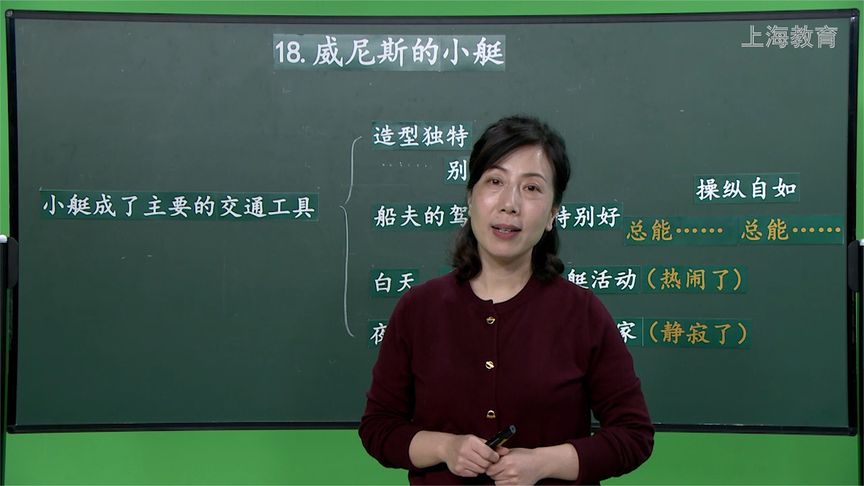 威尼斯的小艇②(第50节课全国通用五年级语文第二学期)