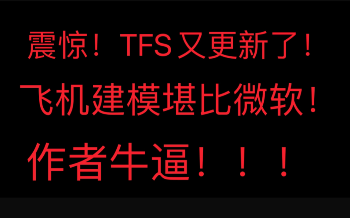 【全站首发】震惊!TFS作者竟偷偷更新了多架飞机!飞机建模堪比微软!...